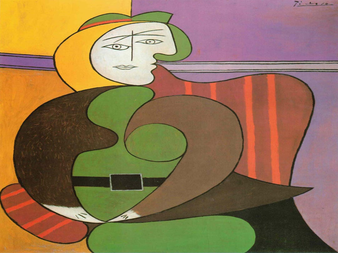 Pablo Picasso: "the Red Armchair", Extremely Rare Original Page ...