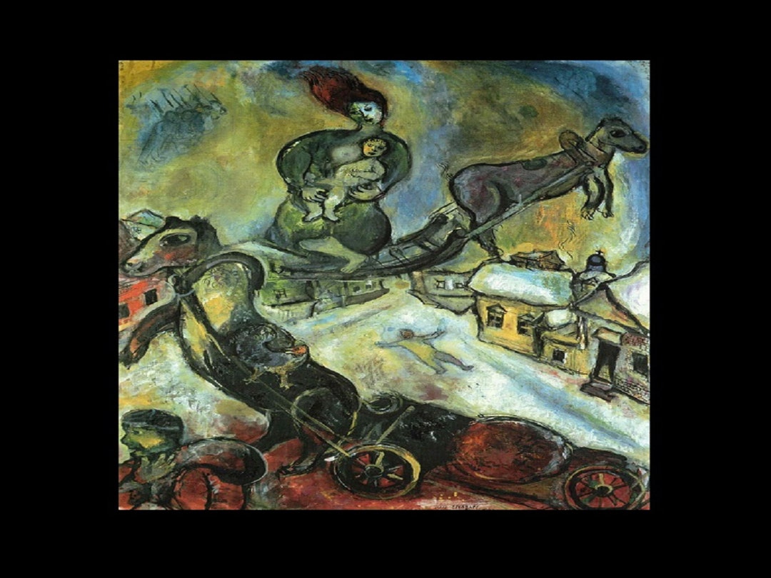Marc Chagall: “war", Extremely Rare Bookplate Print, Painting Circa ...