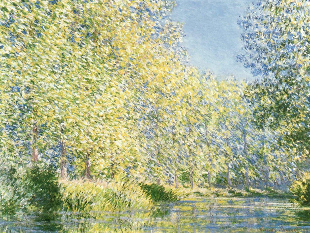 Claude Monet: “bend in the River Epte", Extremely Rare Vintage ...