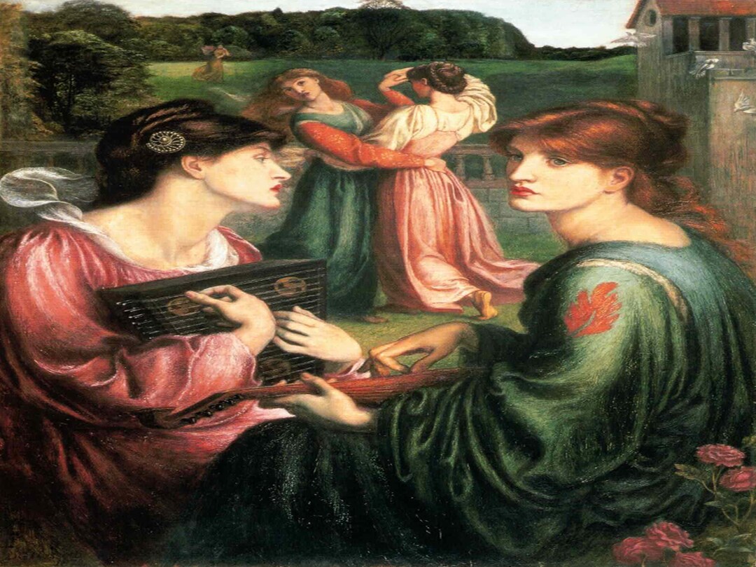 Dante Gabriel Rossetti: “the Bower Meadow”, Extremely Rare Original ...