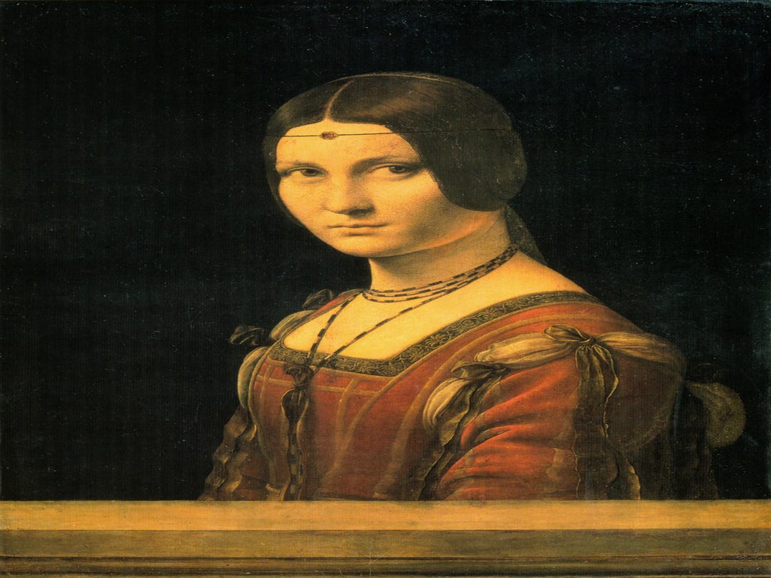 Leonardo Da Vinci: “la Belle Ferroniere", Extremely Rare Vintage ...
