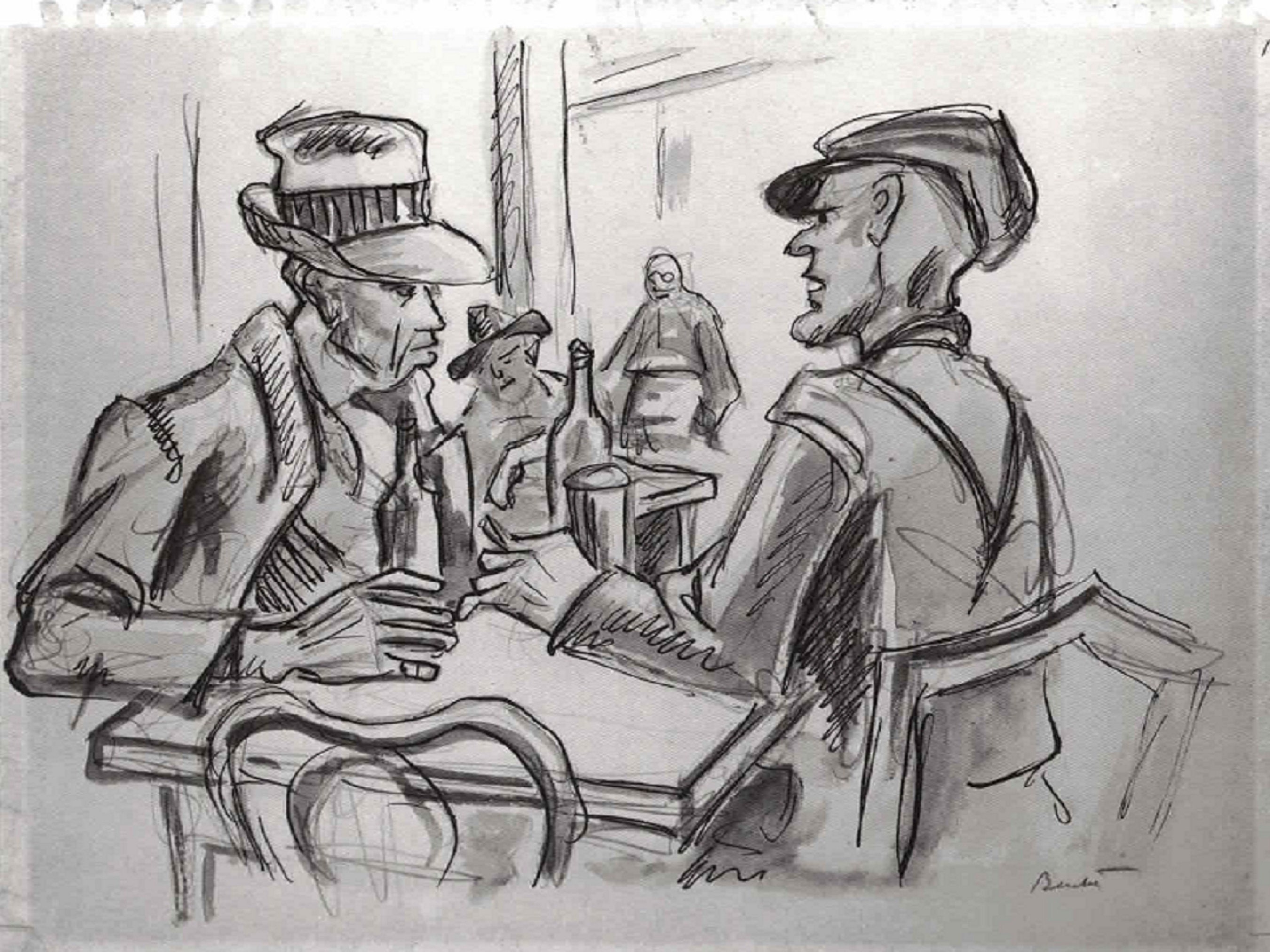 Thomas Hart Benton: “discussion", Extremely Rare Vintage Bookplate ...