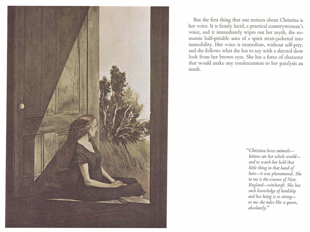 Andrew Wyeth: "christina Olson", Extremely Rare Vintage Bookplate Print ...