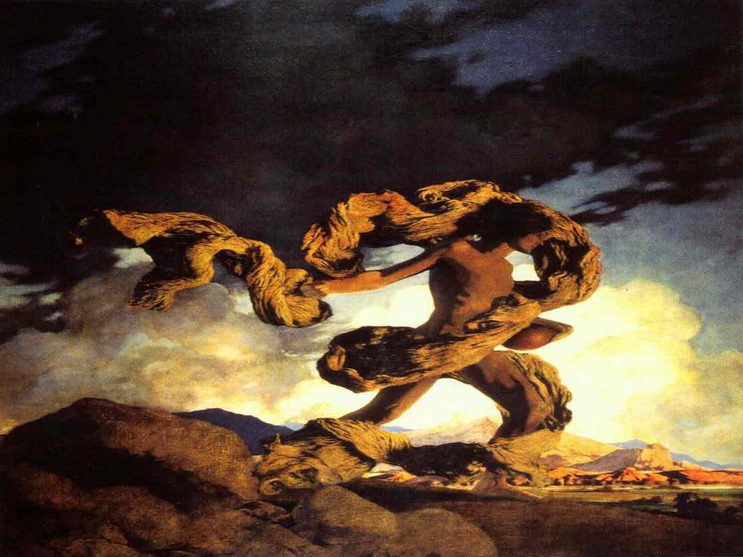 Maxfield Parrish: "cadmus Sowing the Dragon’s Teeth". Extremely Rare ...