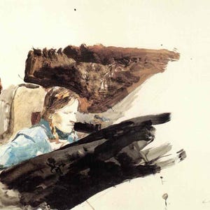 Andrew Wyeth: “knapsack", Extremely Rare Vintage Bookplate Print ...