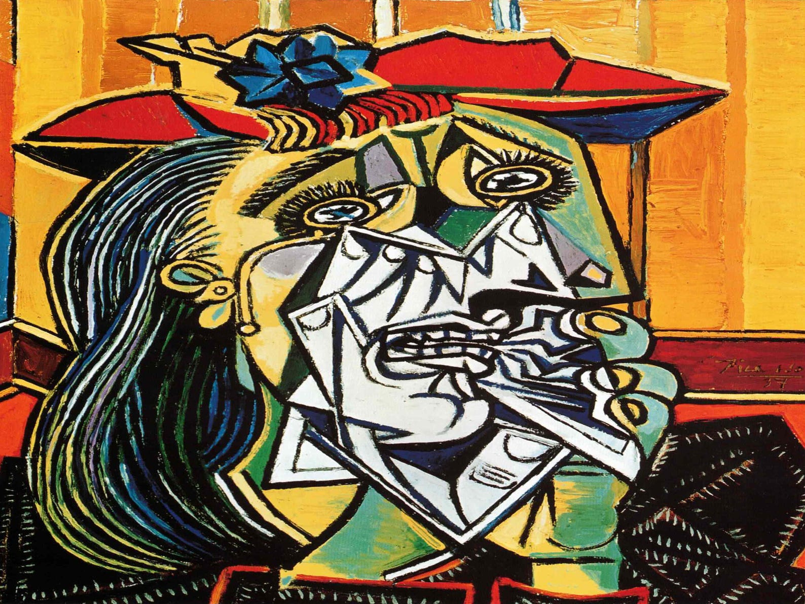 Pablo Picasso: "weeping Woman", Extremely Rare Original Bookplate Print ...