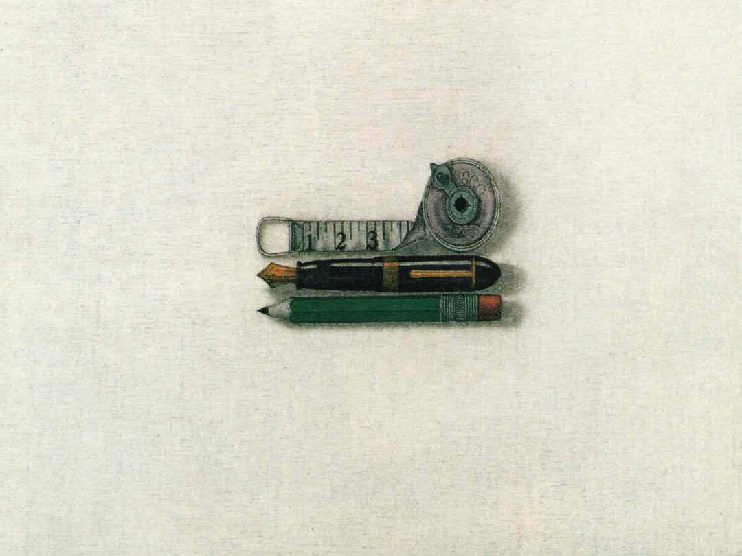 K.B. Hwang: "ruler, Pencil", Extremely Rare Original Vintage Bookplate ...