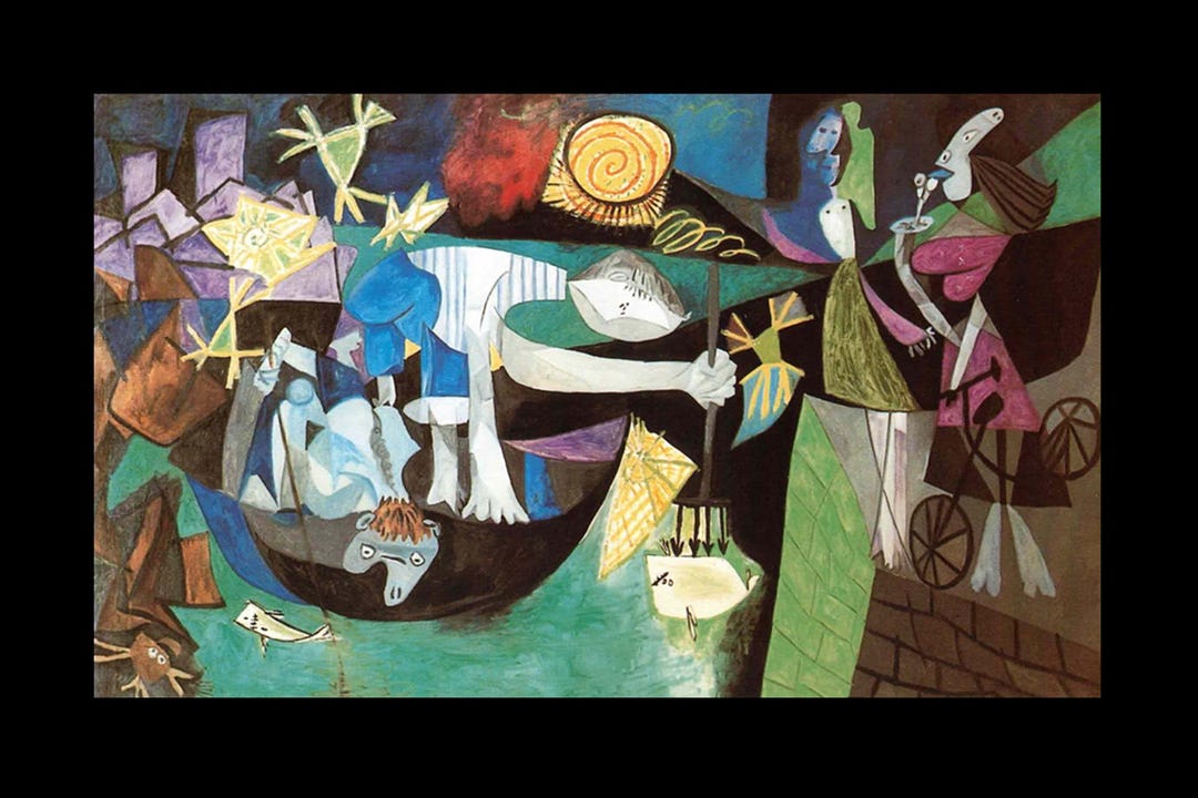 Pablo Picasso: "night Fishing at Antibes", Extremely Rare Original ...
