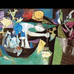 Pablo Picasso: "night Fishing at Antibes", Extremely Rare Original ...