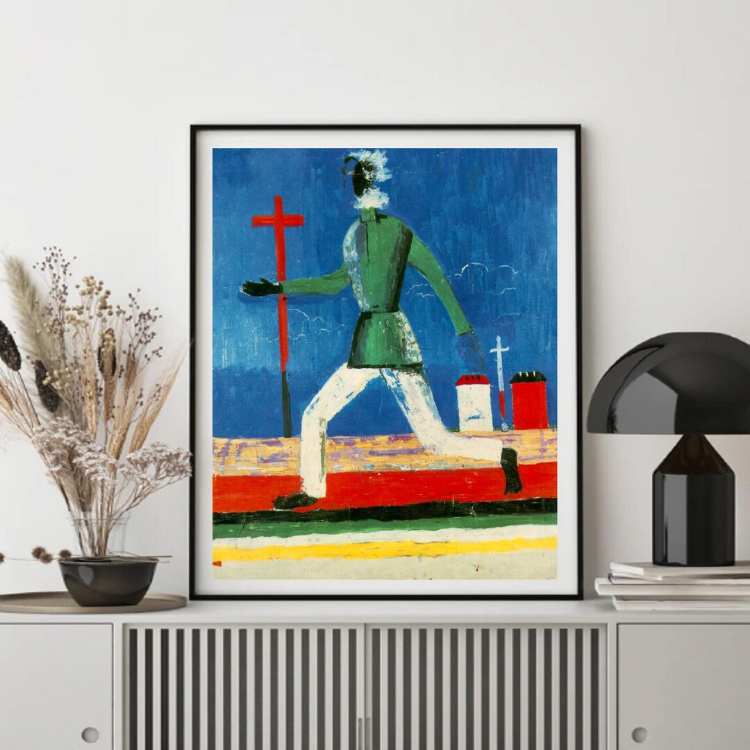 Giclée Fine Art Print; "the Running Man" by Kazimir Malevich; Fine Art ...