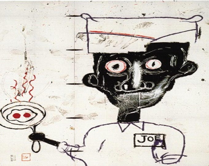 Jean-michel Basquiat: “eyes and Eggs", Extremely Rare Vintage Bookplate ...
