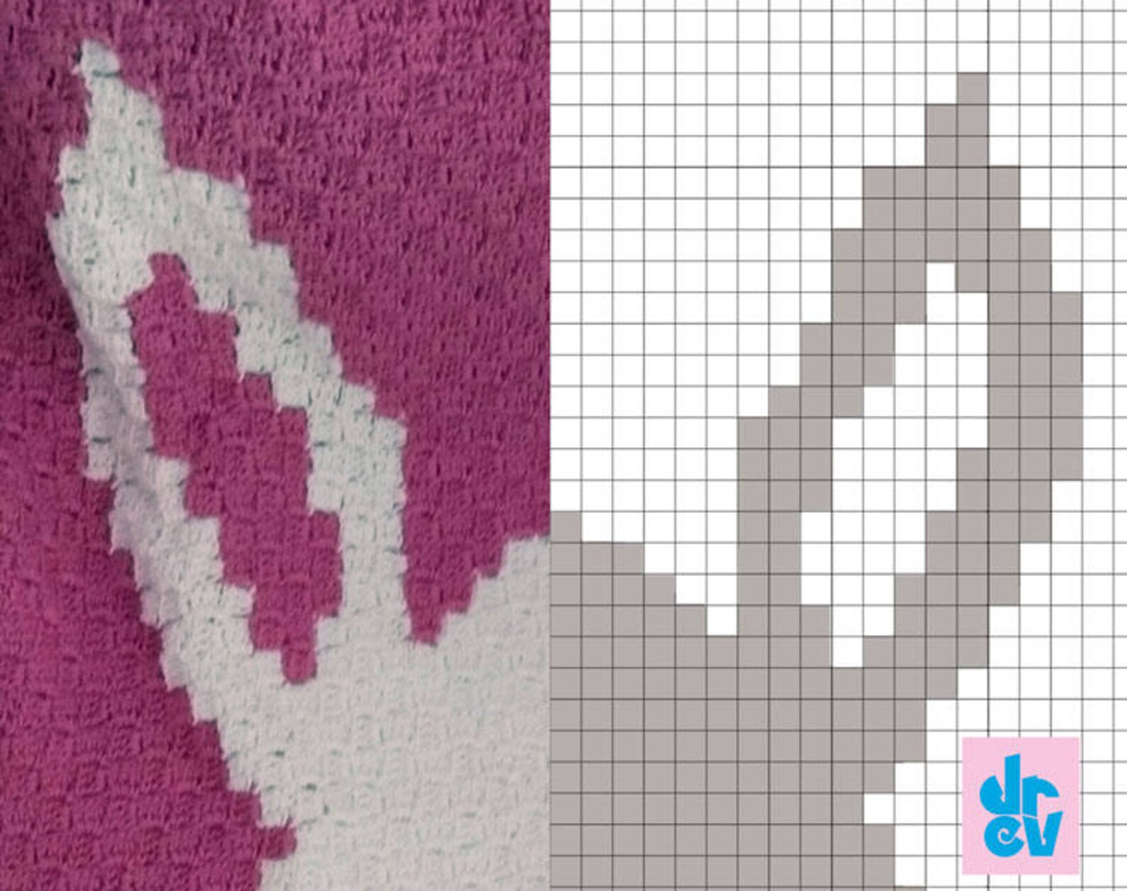 JPG Chart for C2C Crochet Baby Blanket bunny - Etsy