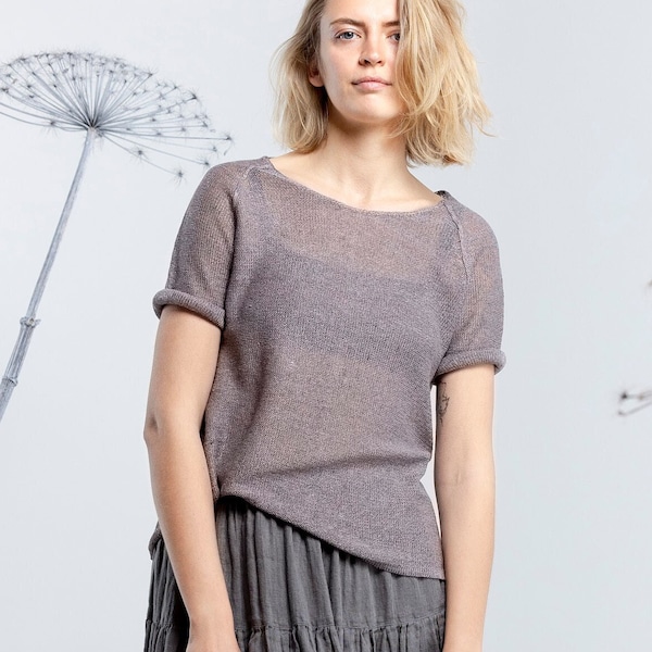 Knit Linen Top - Etsy