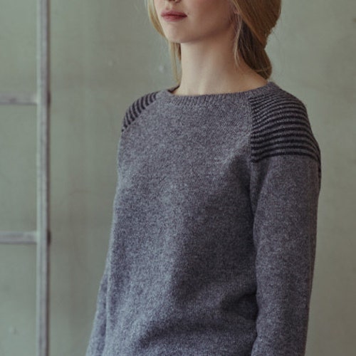 Wool Jumper Handmade Wool Sweater Natural Grey Wool Sweater - Etsy
