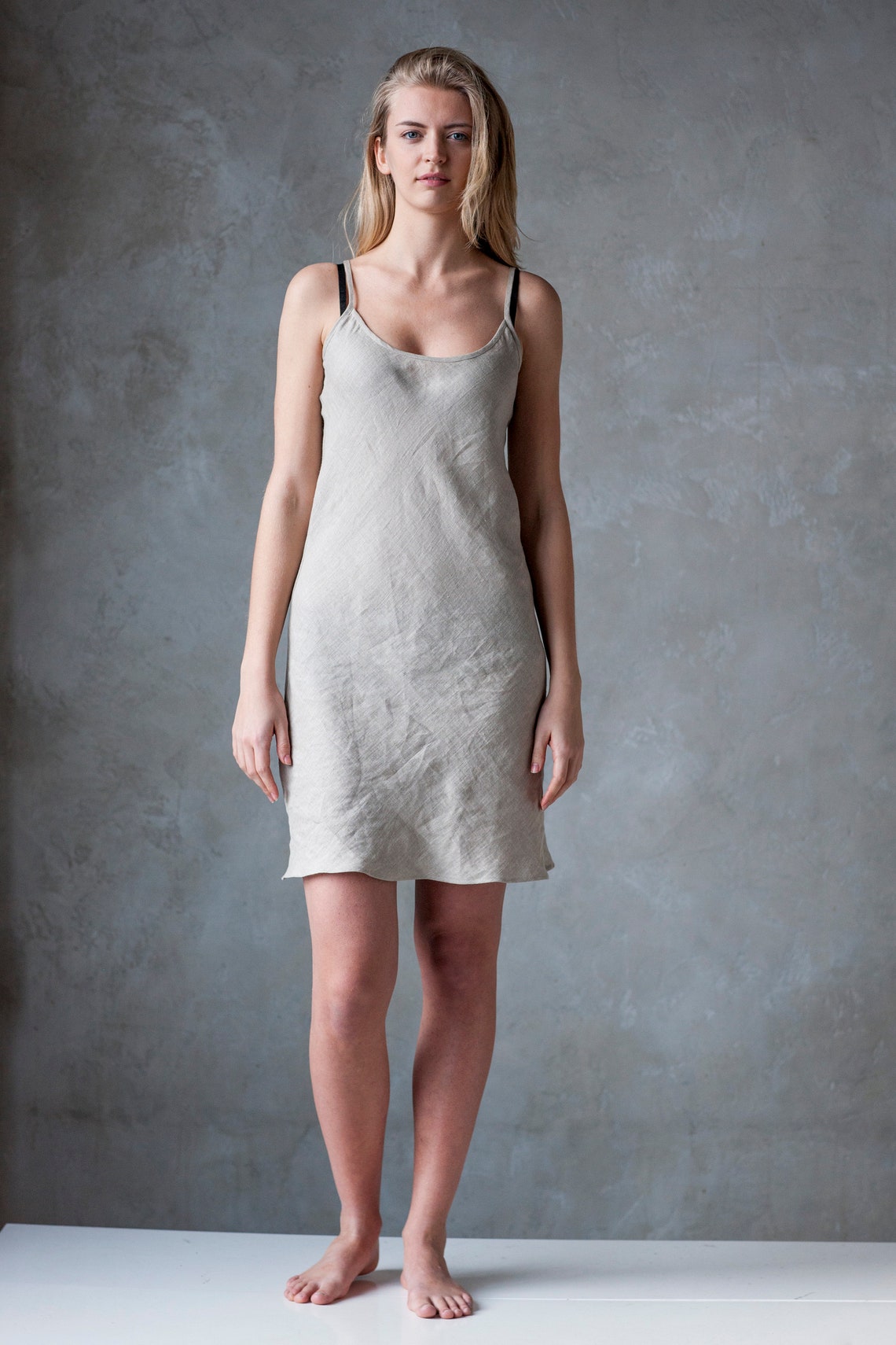 Linen Dress Linen Slip Dress Under the Dress Linen Strap - Etsy