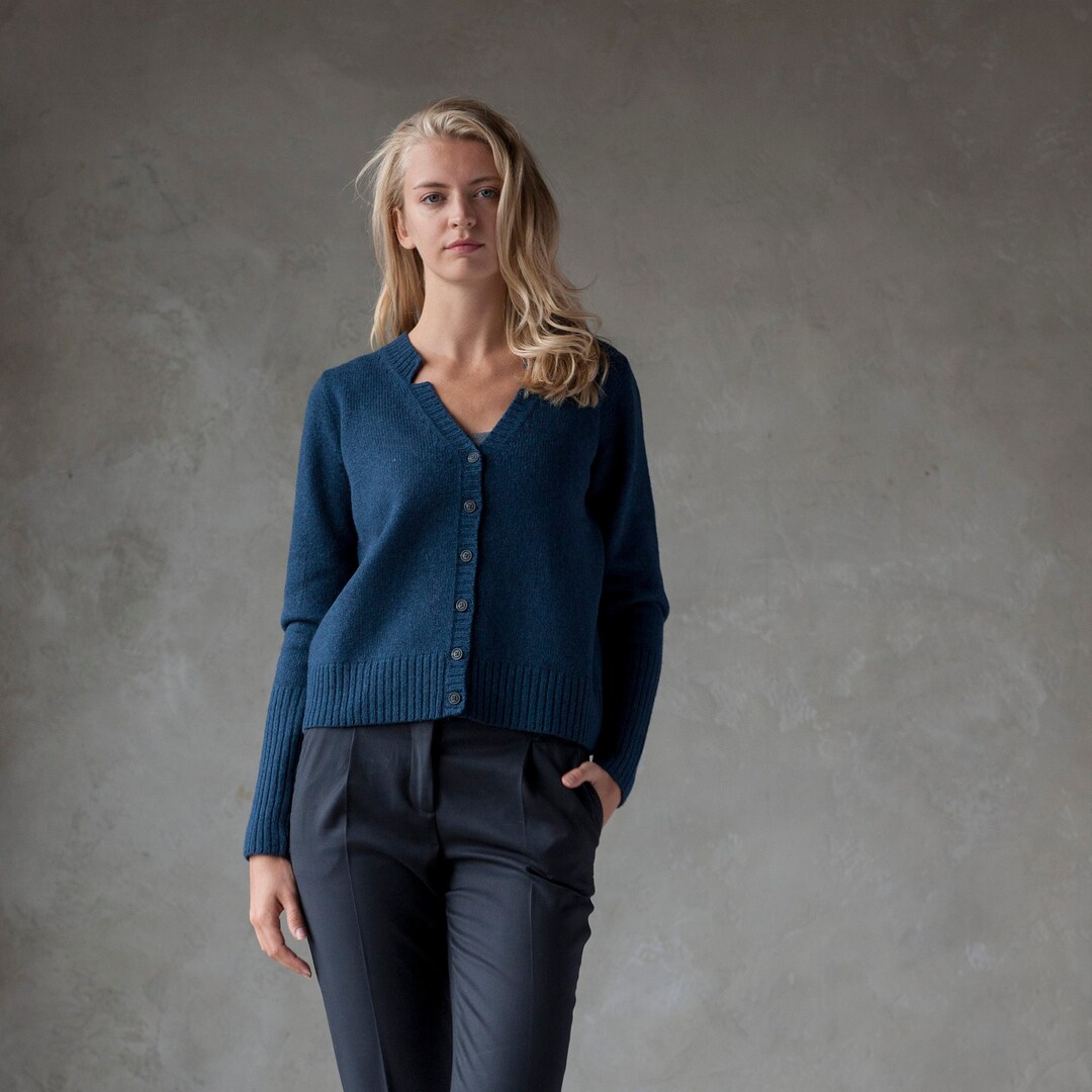 Handmade Wool Cardigan: Button-up Sweater With Thumbholes - Etsy