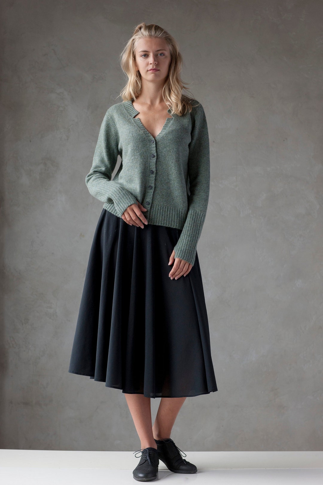 Wool Cardigan, Handmade Wool Sweater, Winter Wool Cardigan, Button Down ...