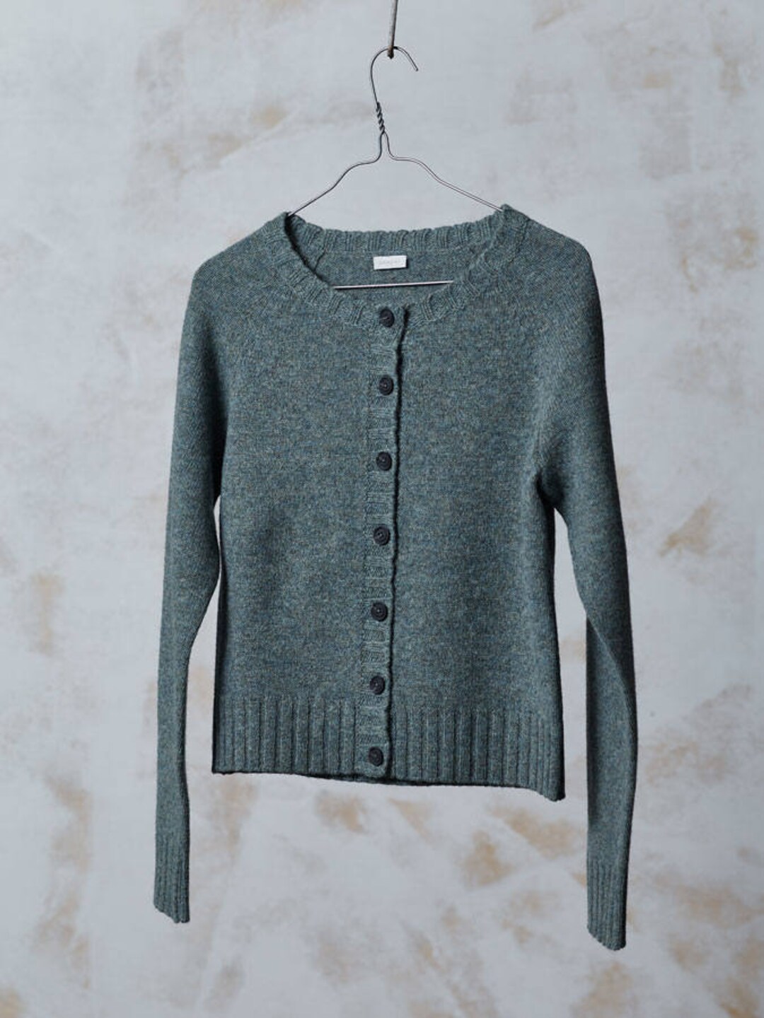 WOOL CARDIGAN, Handmade Wool Sweater, Natural Green Wool Cardigan, Hand ...