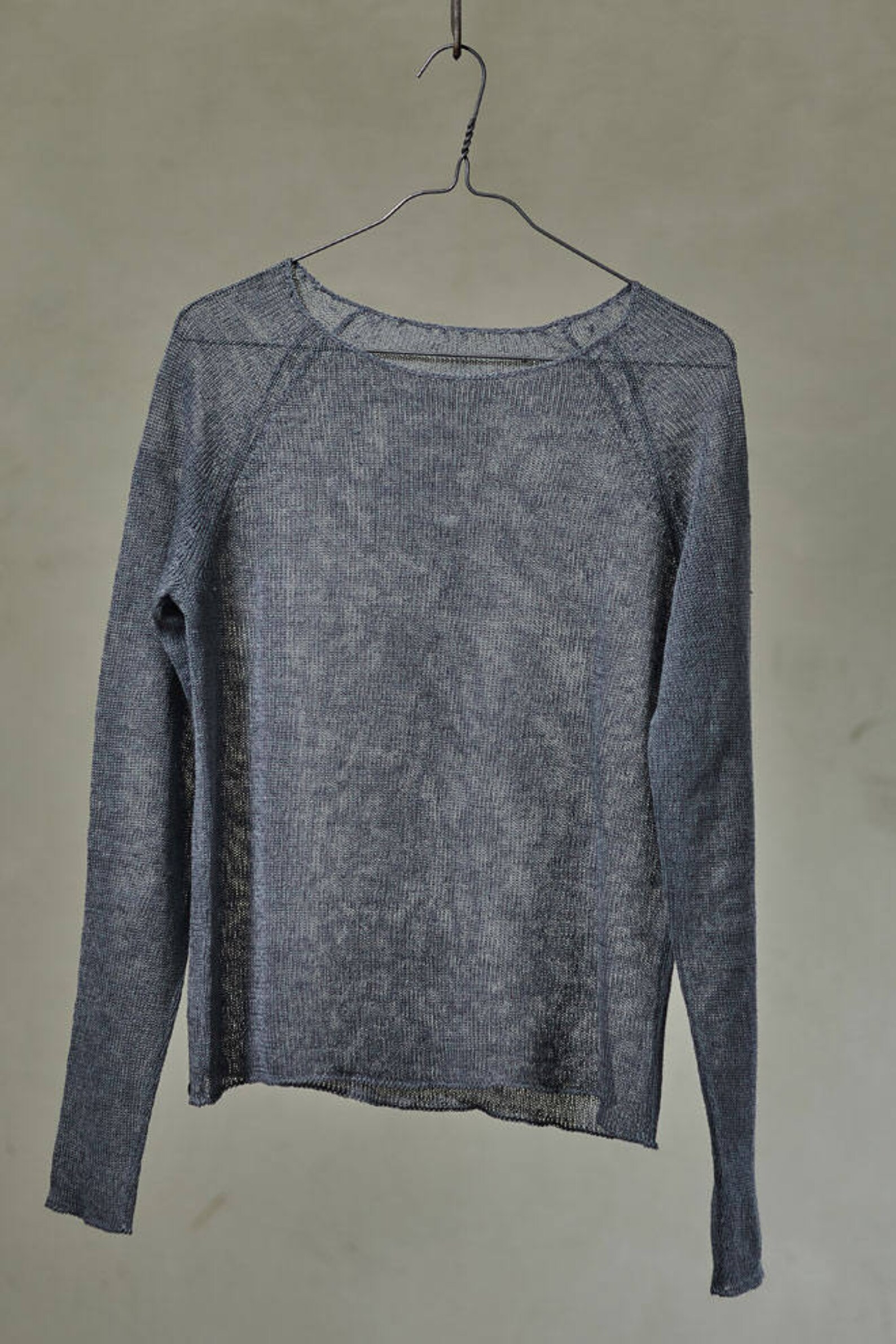 Linen Jumper, Knitted Linen Sweater in Blue, Linen Summer Jumper ...