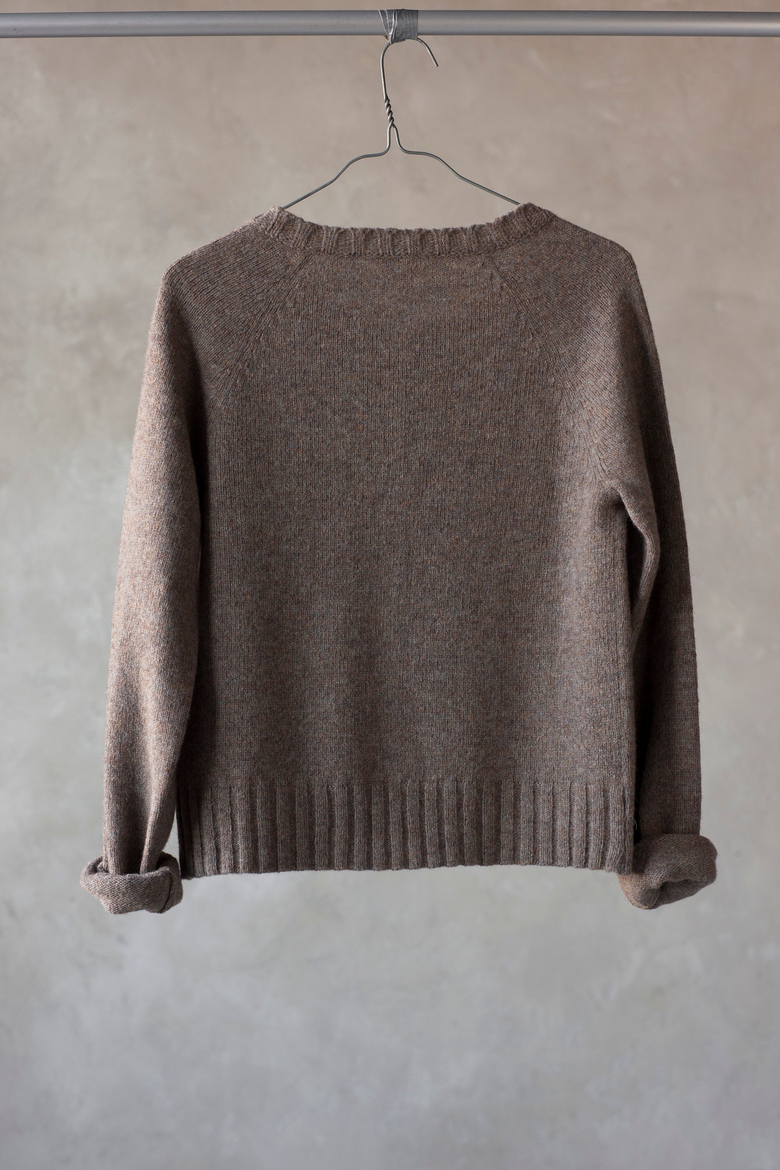 WOOL CARDIGAN Handmade Wool Sweater Natural Brown Wool - Etsy