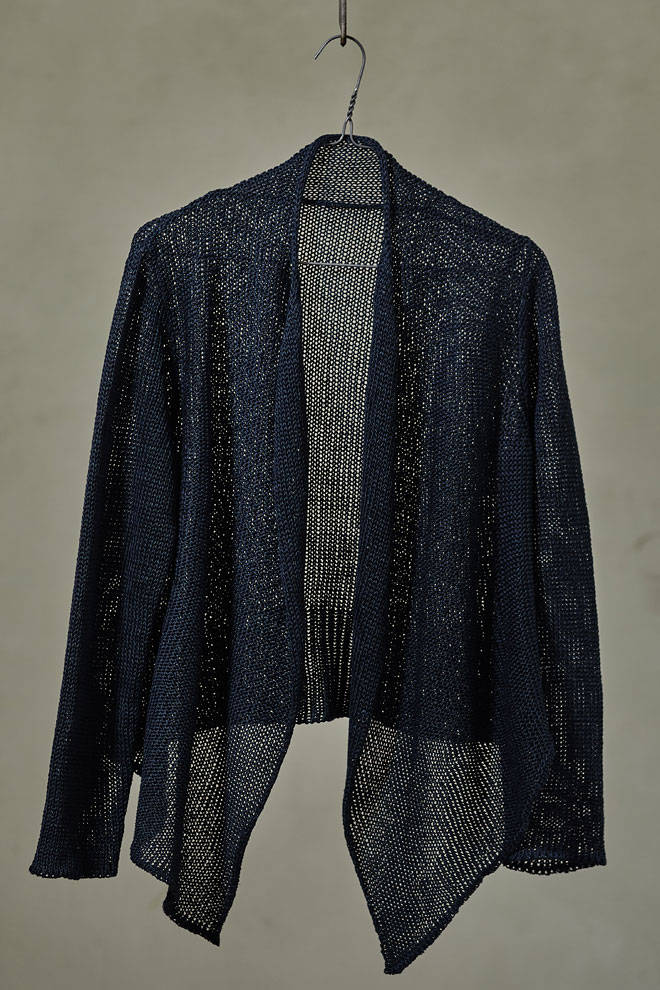 Linen Wrap Blue Knitted Linen Sweater Linen Summer Jacket - Etsy