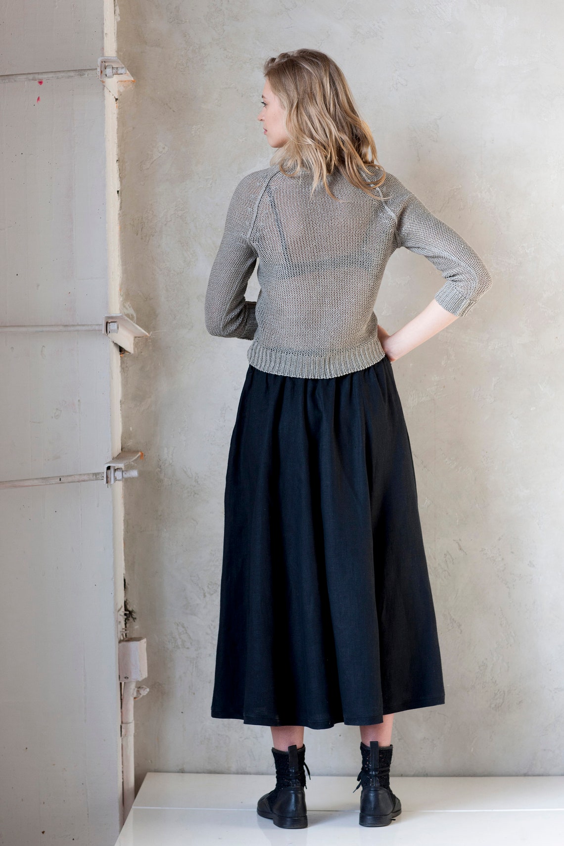 Linen sweater Knit linen pullover Linen summer sweater | Etsy