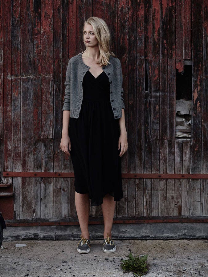 Wool cardigan Handmade wool sweater Natural grey wool | Etsy