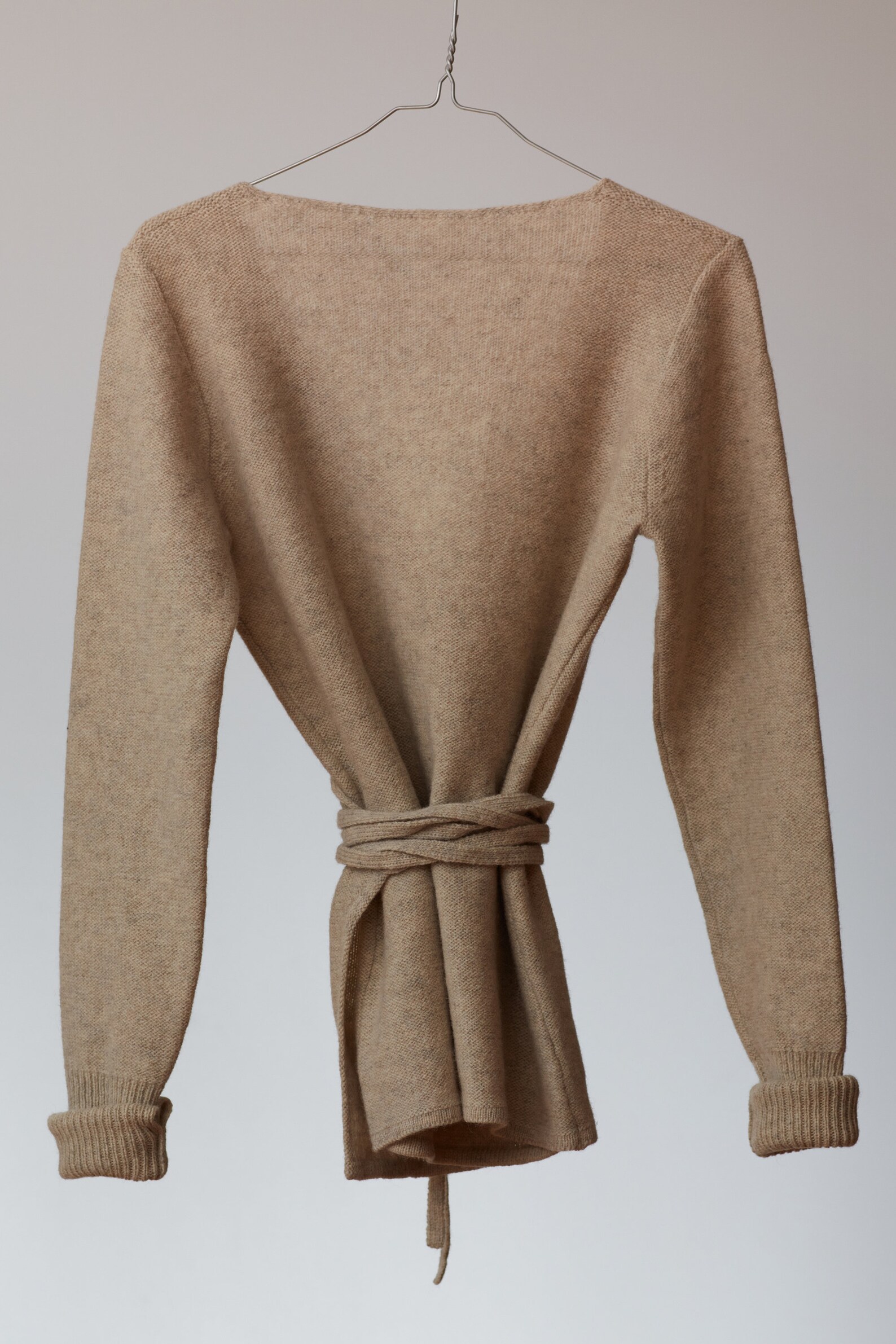 Wool Wrap Cardigan, Belted Cardigan, Knit Wool Wrap Cardigan With Belt ...