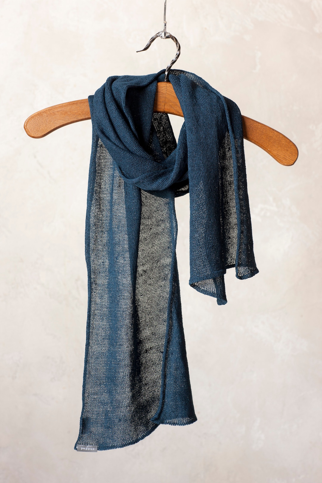 Linen SCARF, Knit Scarf, Unisex Shawl, Knit Linen Summer Scarf, Organic ...