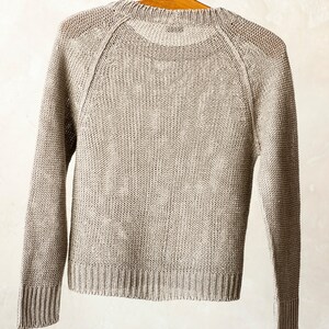 Linen Sweater, Knit Linen Pullover, Linen Summer Sweater, Linen ...