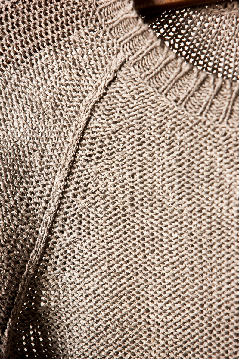 Linen Sweater Knit Linen Pullover Linen Summer Sweater | Etsy