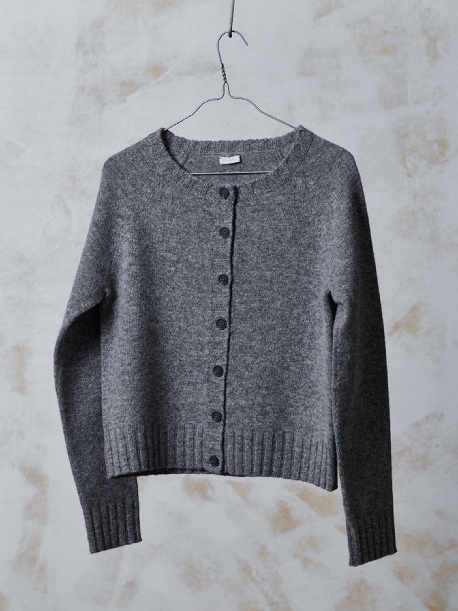 Wool Cardigan Handmade Wool Sweater Natural Grey Wool | Etsy