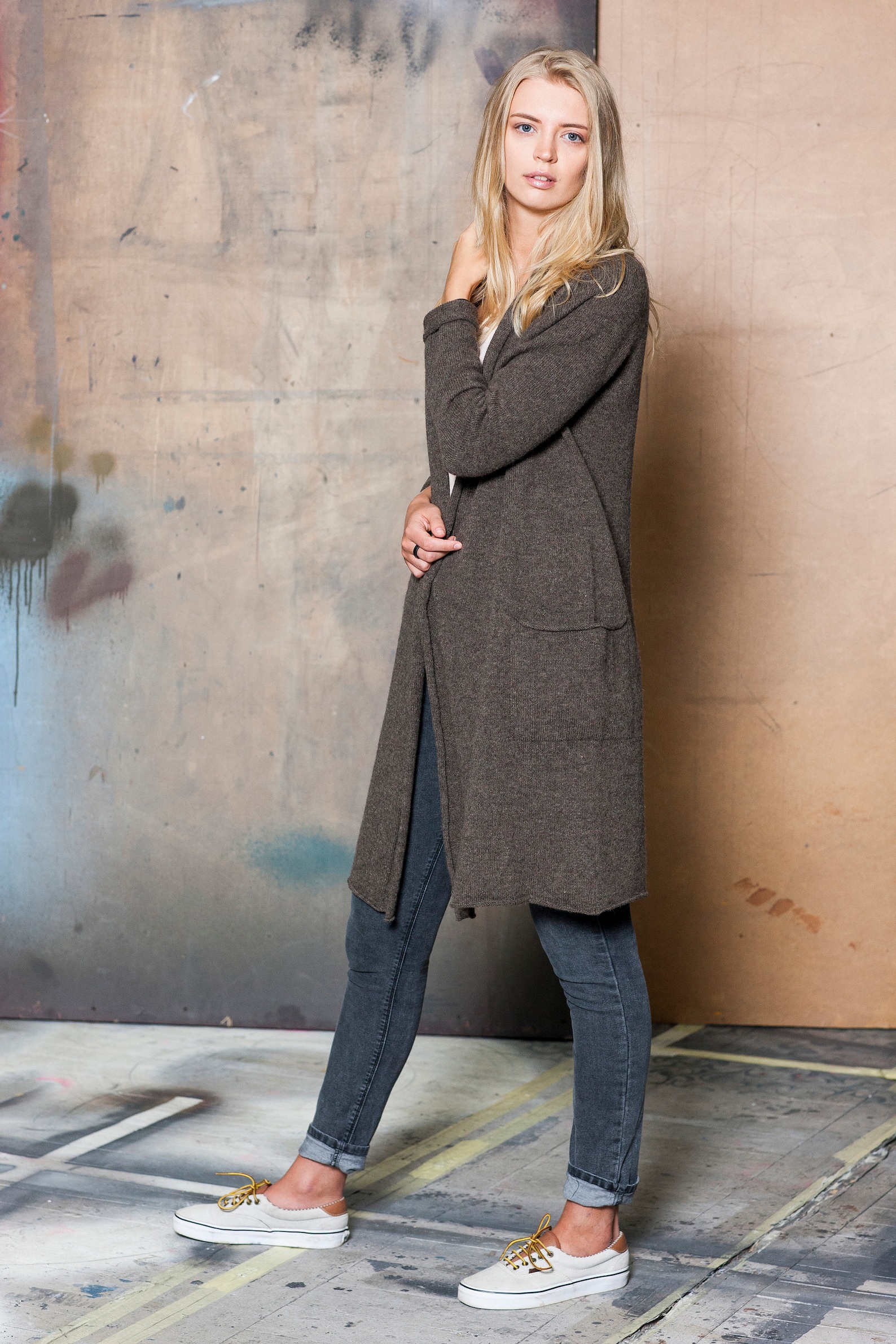 Long WOOL CARDIGAN, Long Wrap Cardigan, Blue Knitted Wool Jacket, Long ...