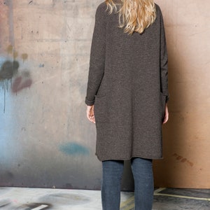 Long WOOL CARDIGAN, Long Wrap Cardigan, Blue Knitted Wool Jacket, Long ...