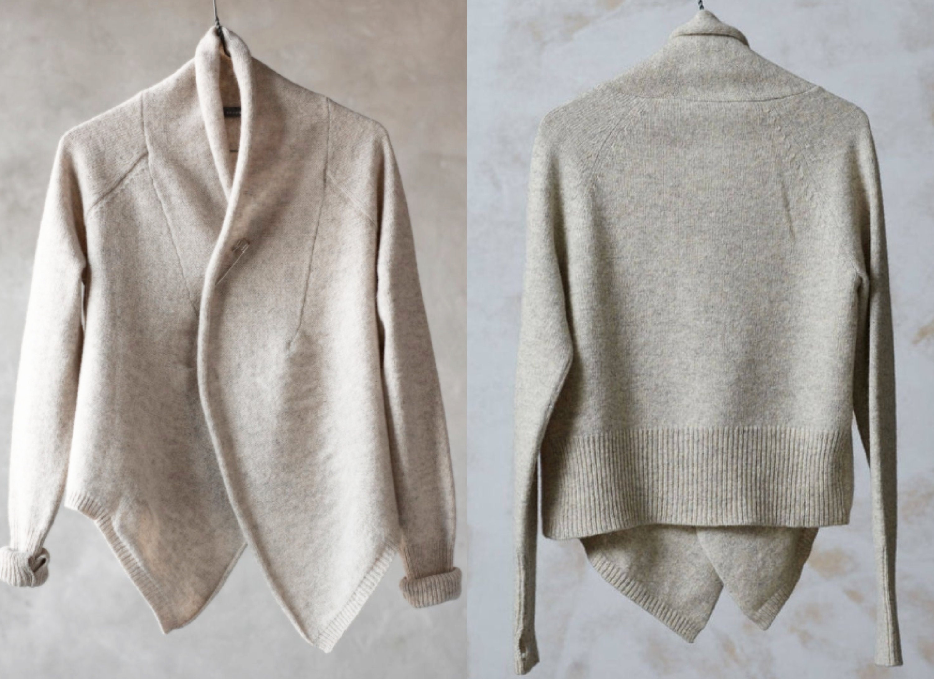 Wool Cardigan Handmade Wool Wrap Natural Light Wool - Etsy