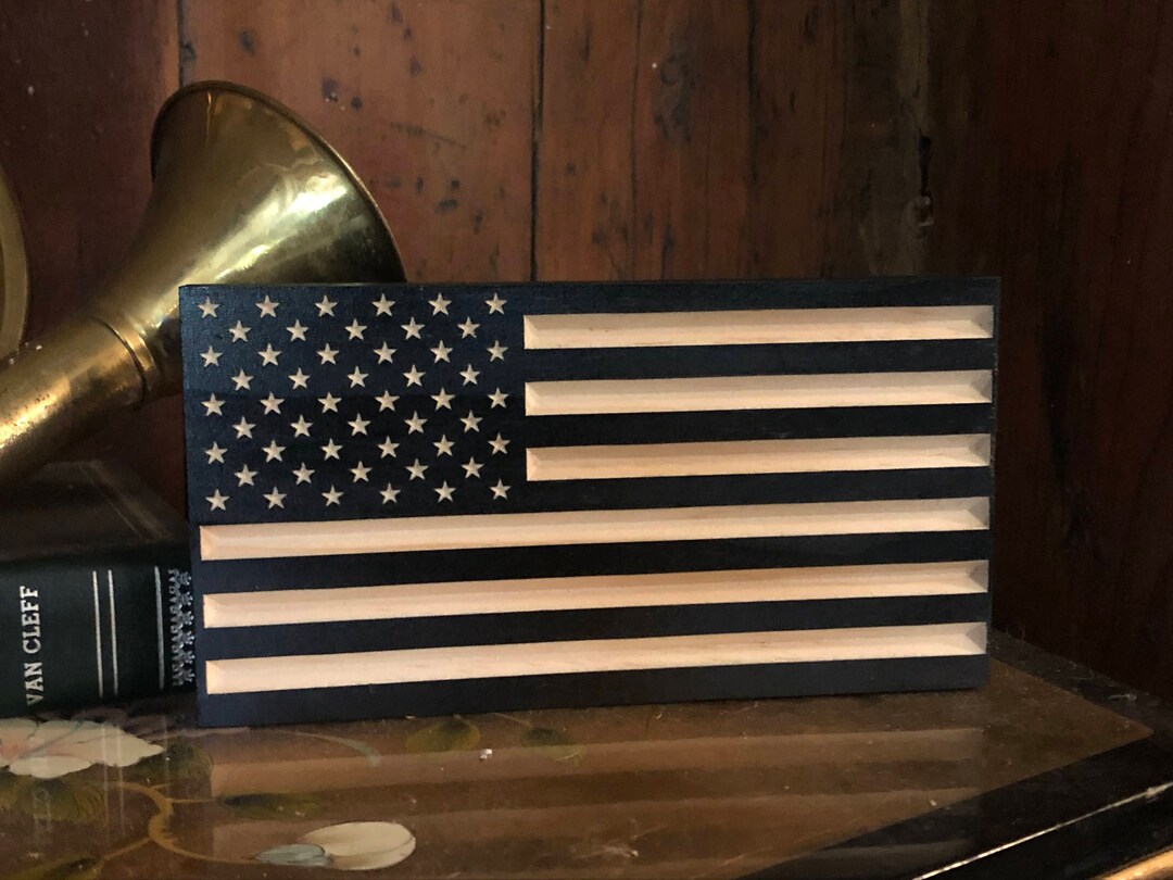 Desk Wooden Flag, US Flag, American Flag, Office Flag, Shelf Flag - Etsy