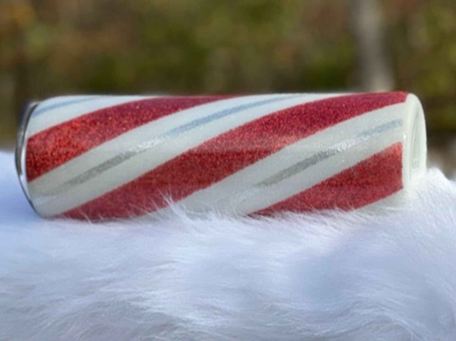 Custom Three-color Candy Cane Glitter Tumbler | Etsy