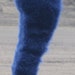 FUZZY MOHAIR Navy Blue Thick Tights Pants With Socks Fluffy Thick ...