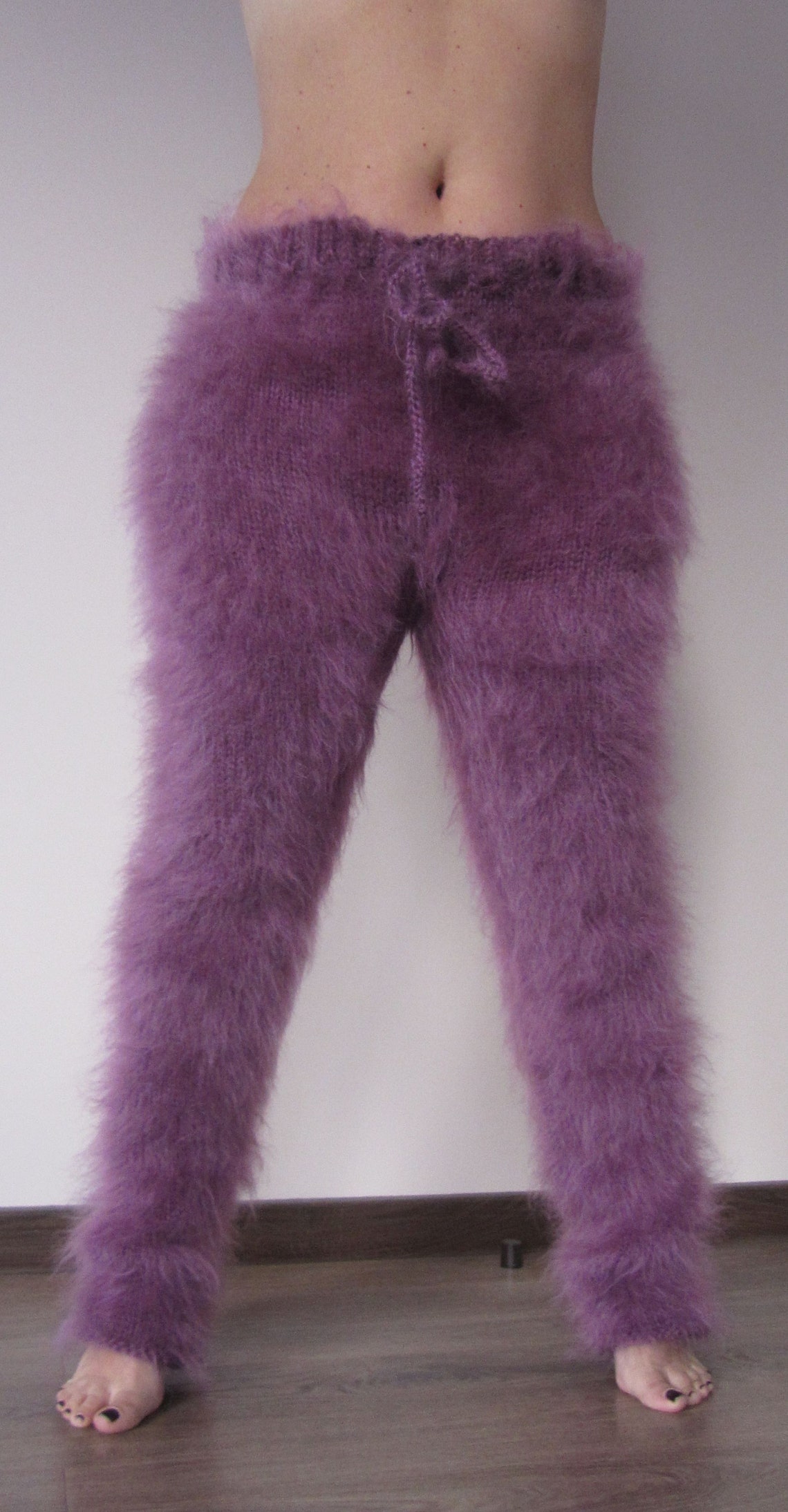FUZZY MOHAIR Hand Knitted ROSE Pants Legwarmers Trousers Soft - Etsy