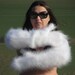 FUZZY Mohair WHITE Long Mittens Thick Warm Handmade Soft Ski Cosy ...