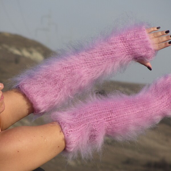 Fuzzy Fingerless Gloves - Etsy