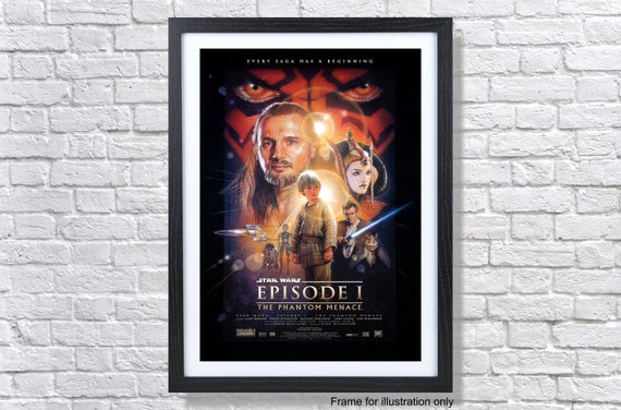 Star Wars Episode I the Phantom Menace Movie Poster A5 A4 A3 | Etsy UK
