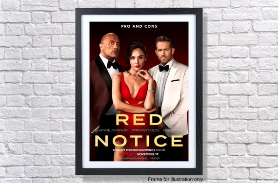 Red Notice 2021 Movie Poster A5 A4 A3 A2 A1 | Etsy