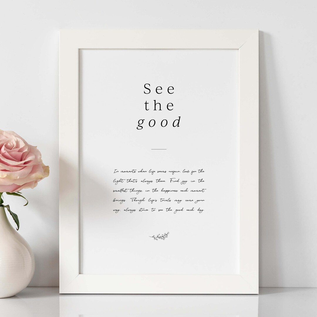 See the Good Print, Meaningful Poem, See the Good, Gratitude, Tough ...