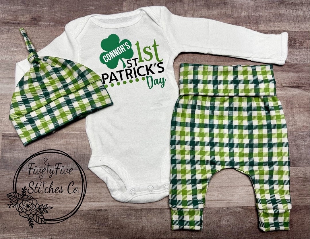 Baby Boy St Patricks Day Outfit Personalized Baby Boy Saint Patricks ...