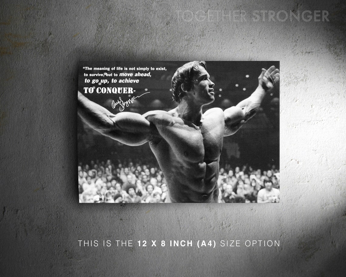 Arnold Schwarzenegger Quote Art Pre Signed Photo Print Poster - Etsy