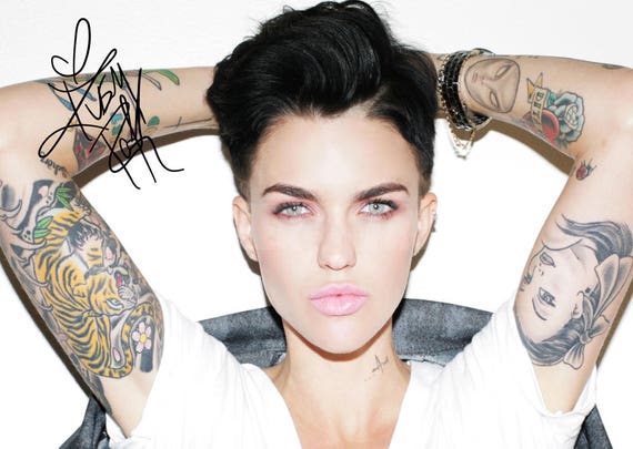 Ruby Rose pre signed photo print poster 12x8 inches 30cm x | Etsy