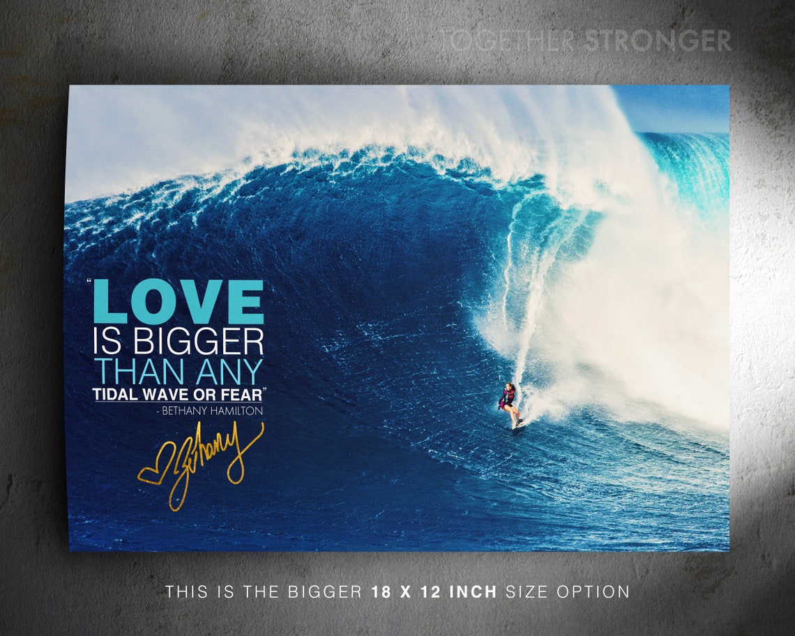 Bethany Hamilton - Inspirational Quote - Pre Signed Photo Print - 12x8 ...