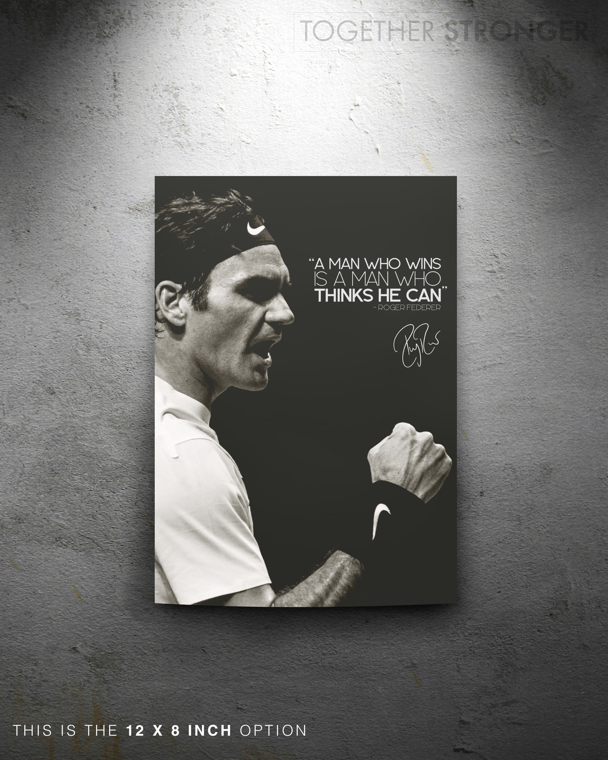 Roger Federer Inspirational Quote Poster Print Pre Signed - Etsy