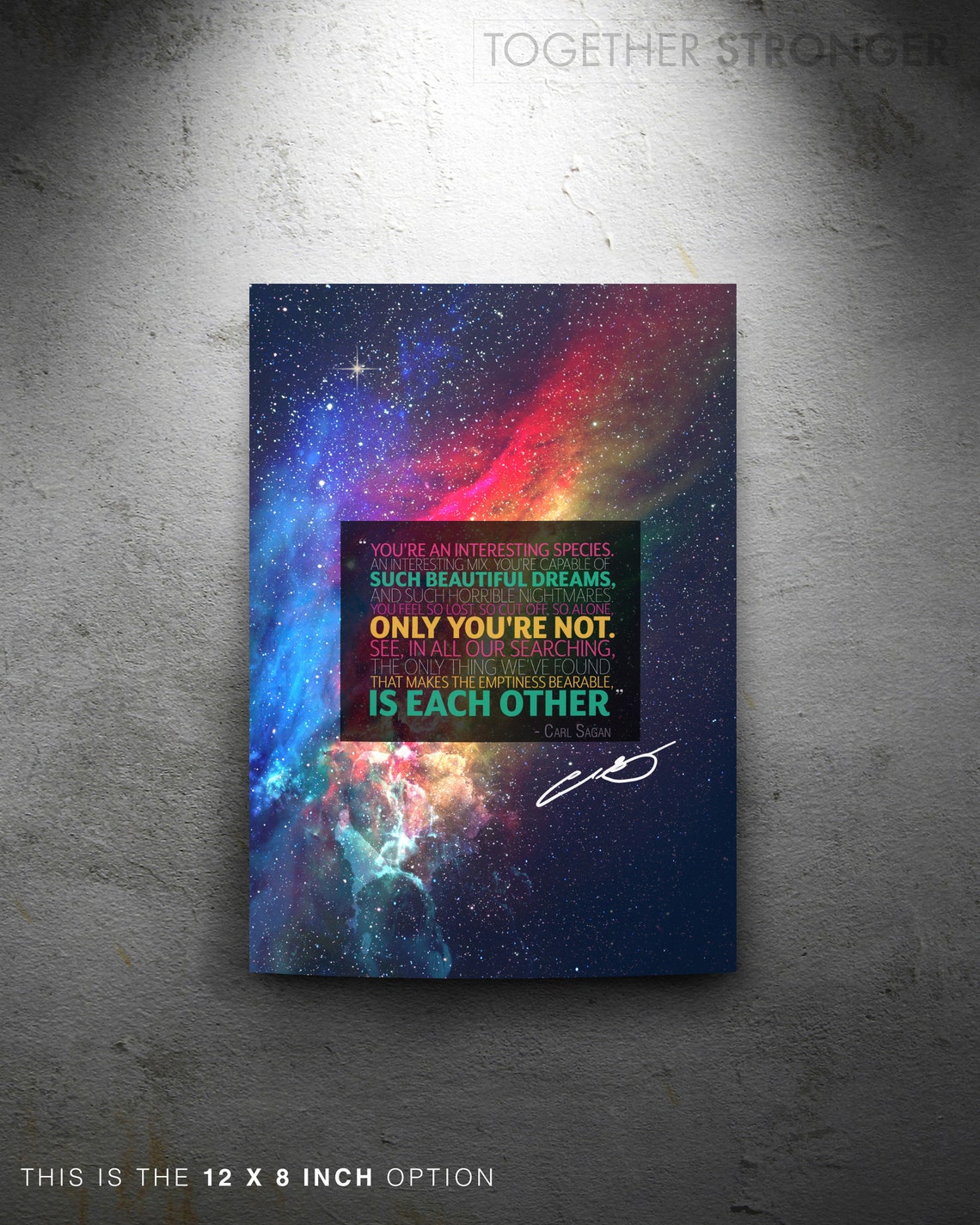 Carl Sagan Quote Art Pre Signed Photo Print Poster 12x8 | Etsy